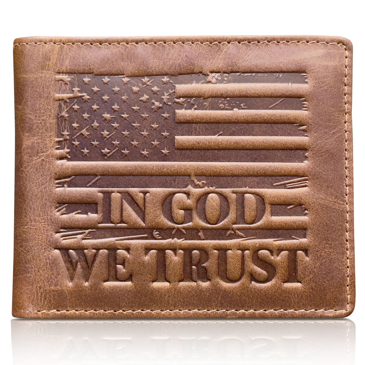 'The Patriot' Bifold Wallet - IN GOD WE TRUST | Mid-West-Range.com
