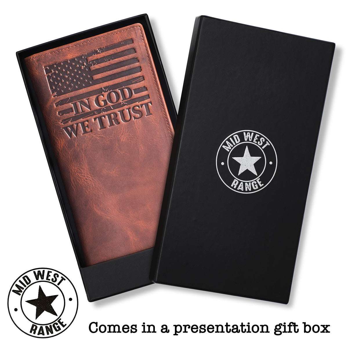 The Patriot Tall Wallet - IN GOD WE TRUST | Mid-West-Range.com